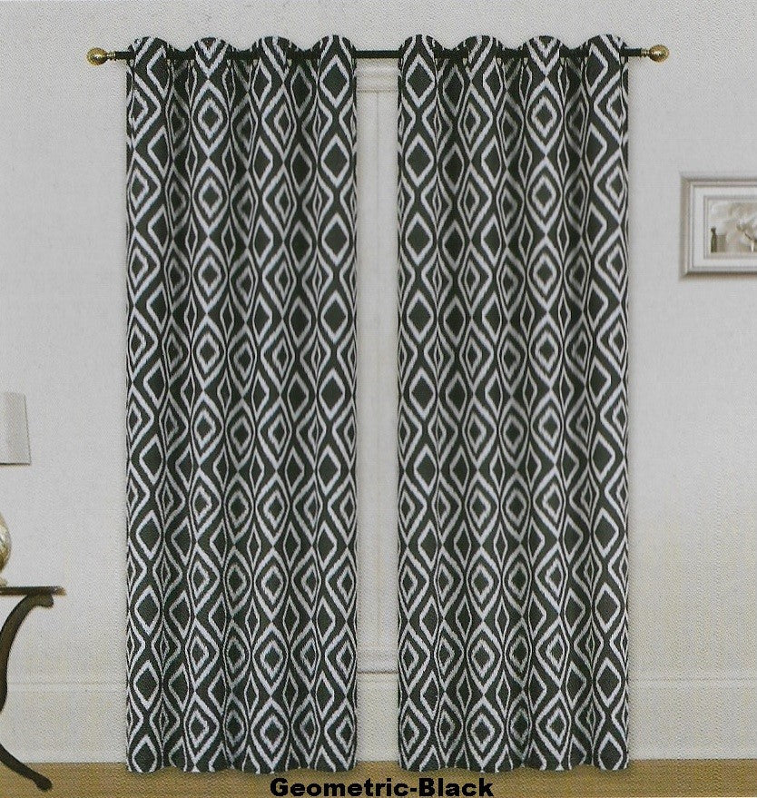 2PCS WOVEN PRINTED CURTAIN GEOMETRIC-63 – Homesense Essentials